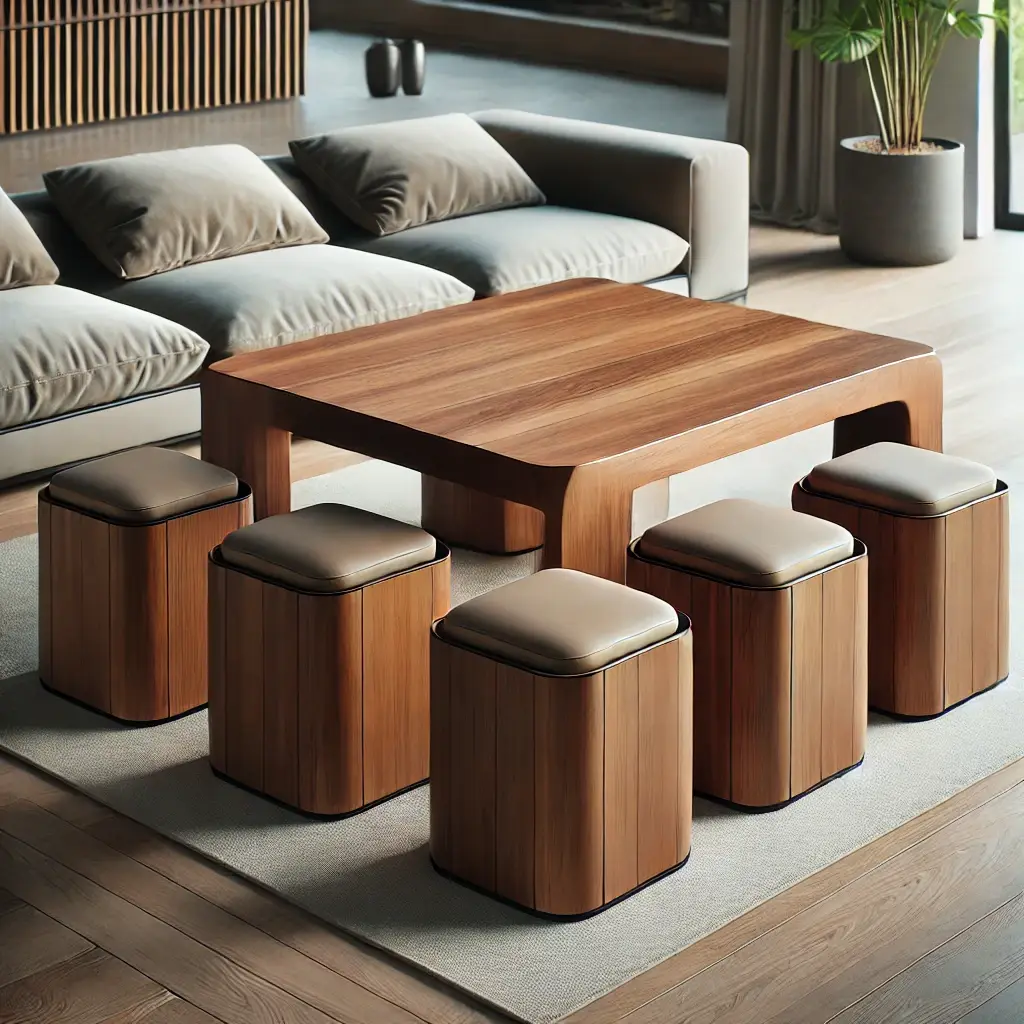 The Versatility of a Coffee Table with Stools - Coffea Alchemy